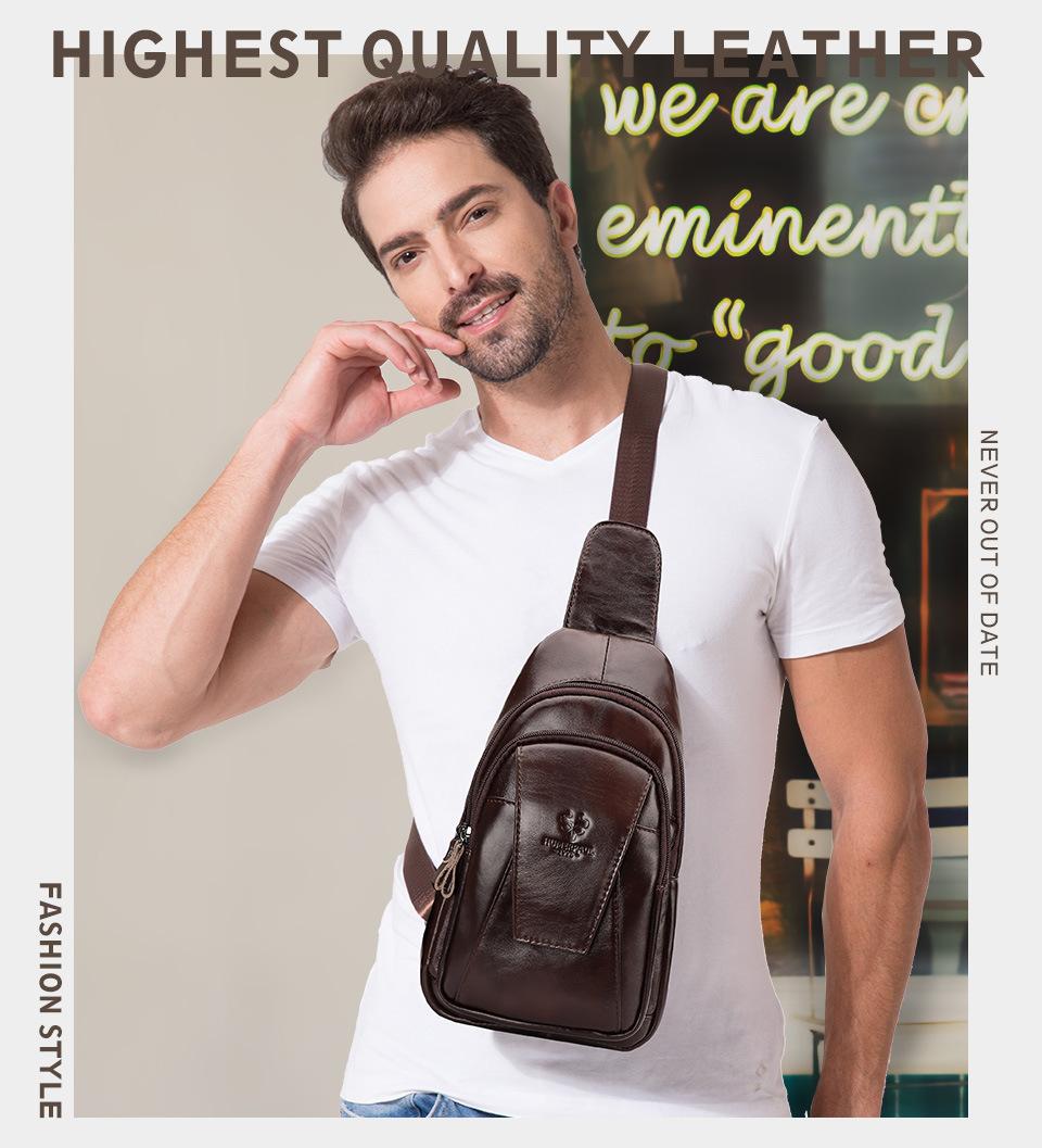 Men's shoulder bag by Humvee Paul - Genuine Leather | Kaky.co.uk